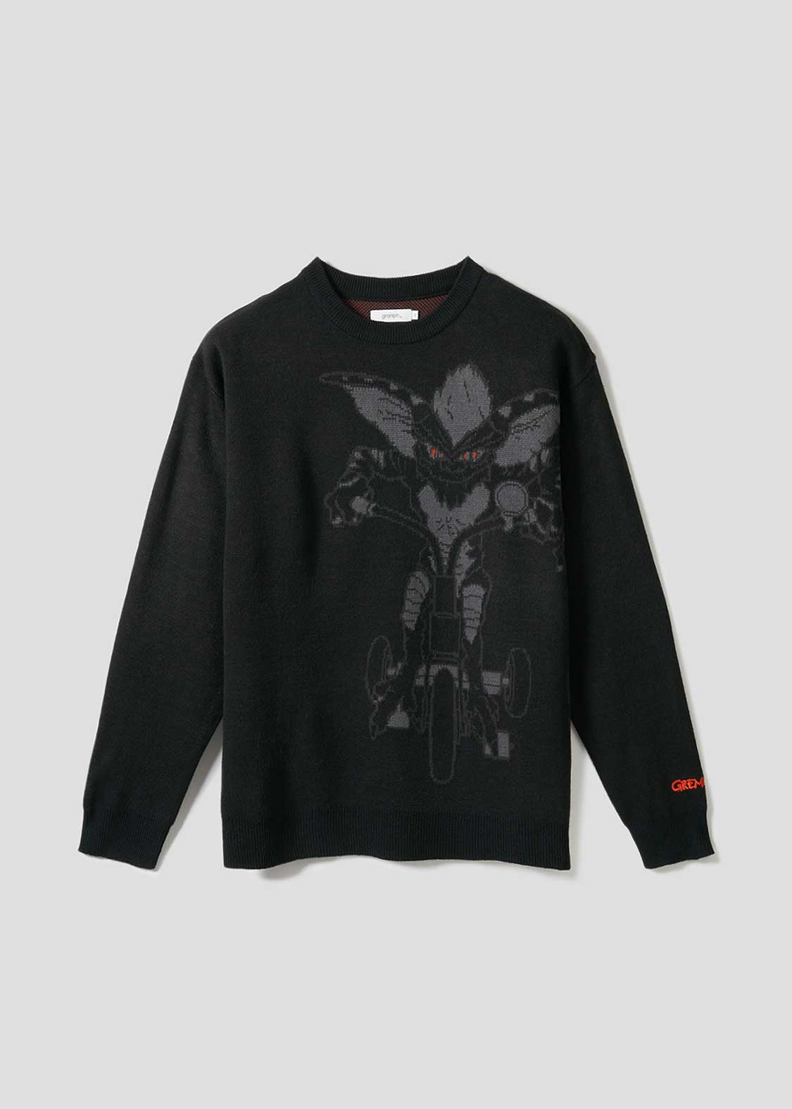 GREMLINS Jacquard Crew Neck Long Sleeve Knit (GREMLINS_Stripe Tricycle ...